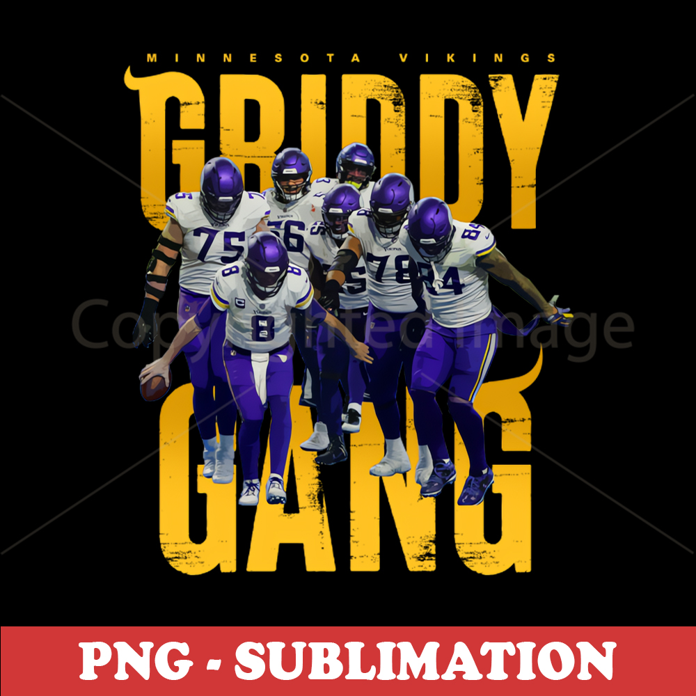 Minnesota Vikings - Griddy Gang - Sublimation Ready PNG Digi | Inspire ...