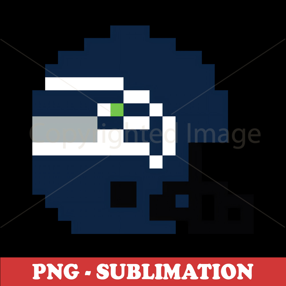 Seattle Seahawks Helmet - 8-Bit Style - Crisp & Clear PNG Su | Inspire ...