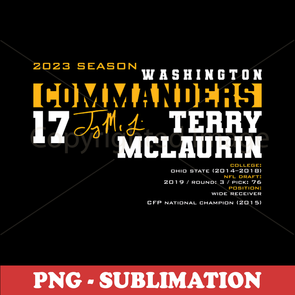 McLaurin Commanders - High-Quality Sublimation Design - Read | Inspire ...