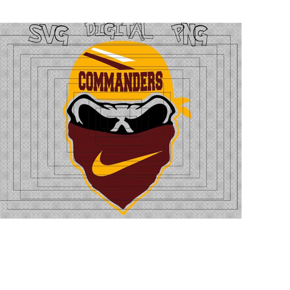 Commanders Football Svg File | Inspire Uplift