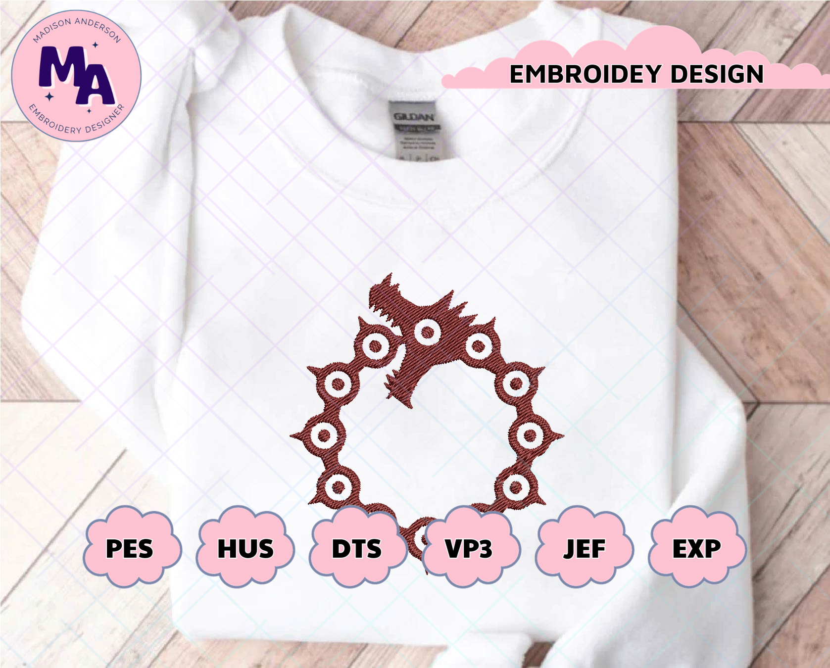 Anime Inspired Embroidery Designs, Machine Embroidery Design - Inspire ...