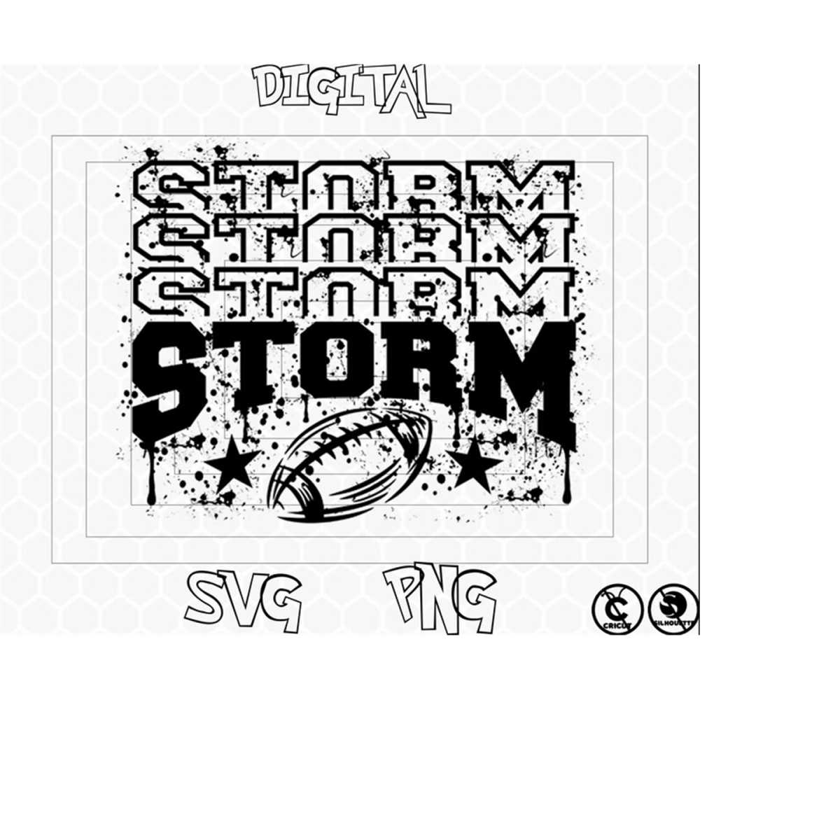 Storm Football Svg File - Inspire Uplift