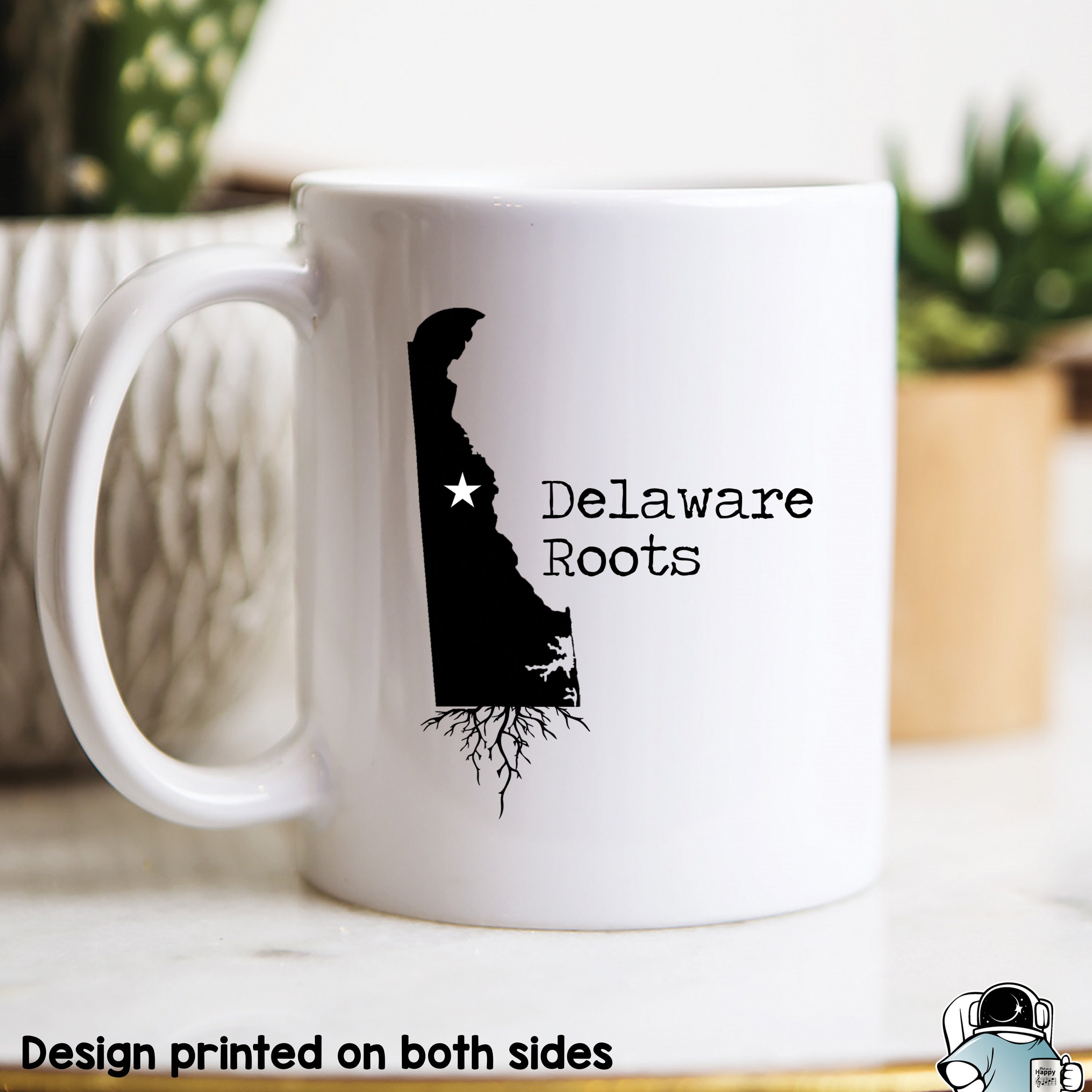 Delaware Roots Coffee Mug, State Map DE Gift | Inspire Uplift