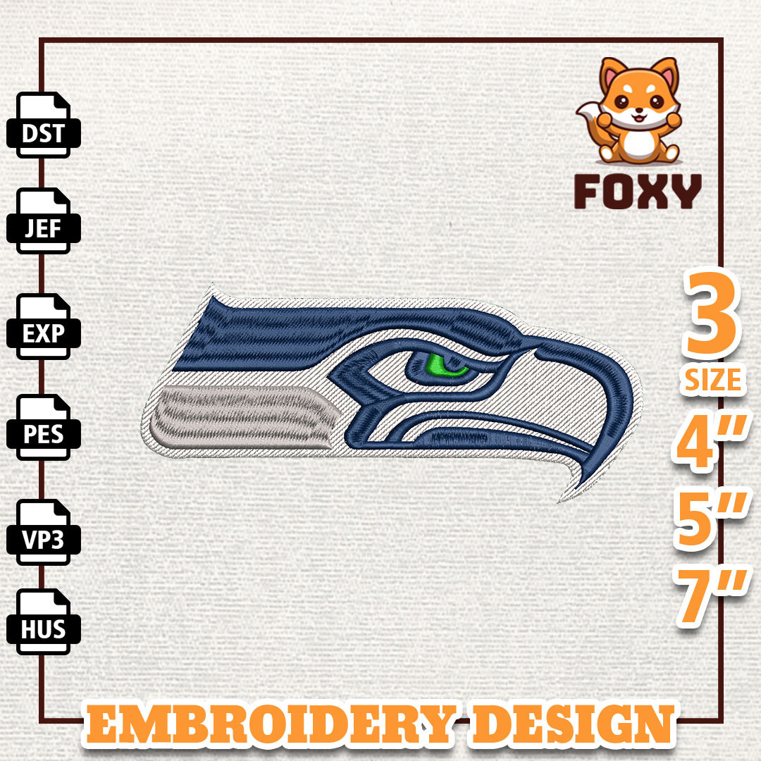NFL Seattle Seahawks, NFL Logo Embroidery Design, NFL Team E - Inspire ...