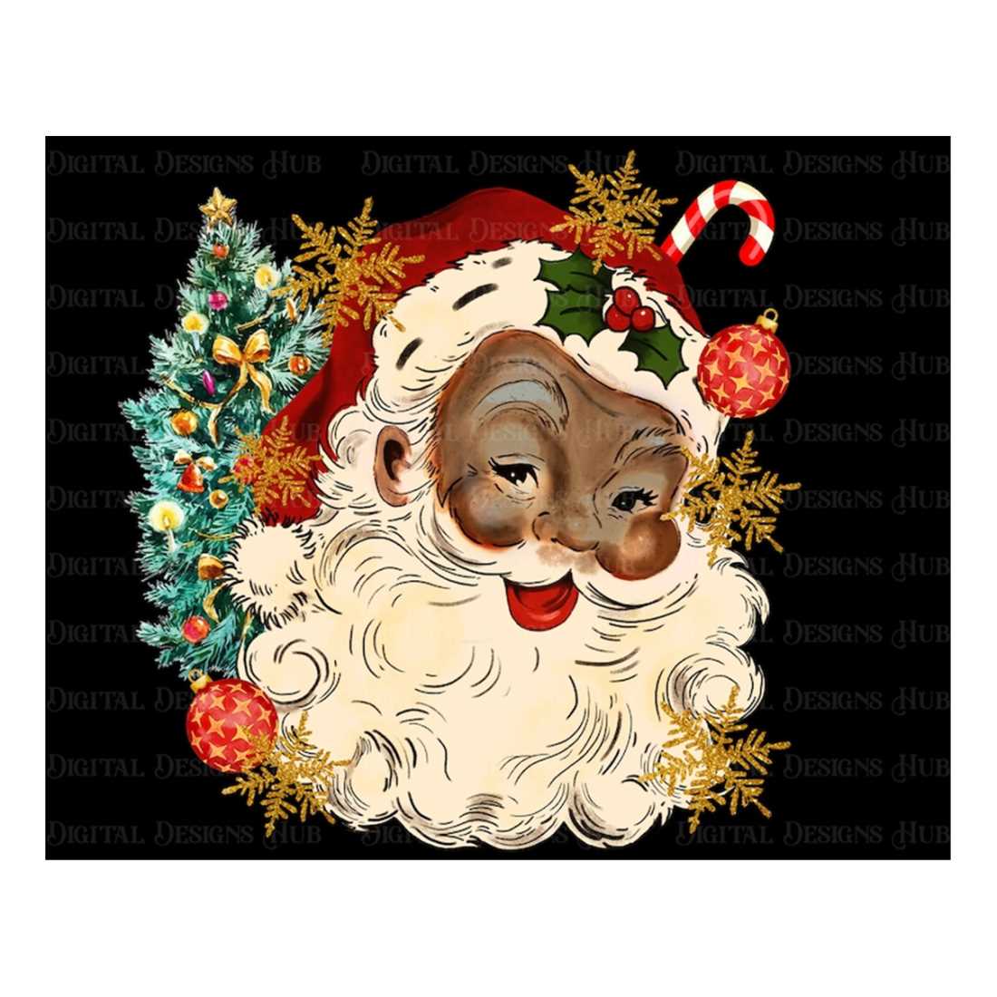 African American Santa Png Digital Design, African Santa Cla | Inspire ...