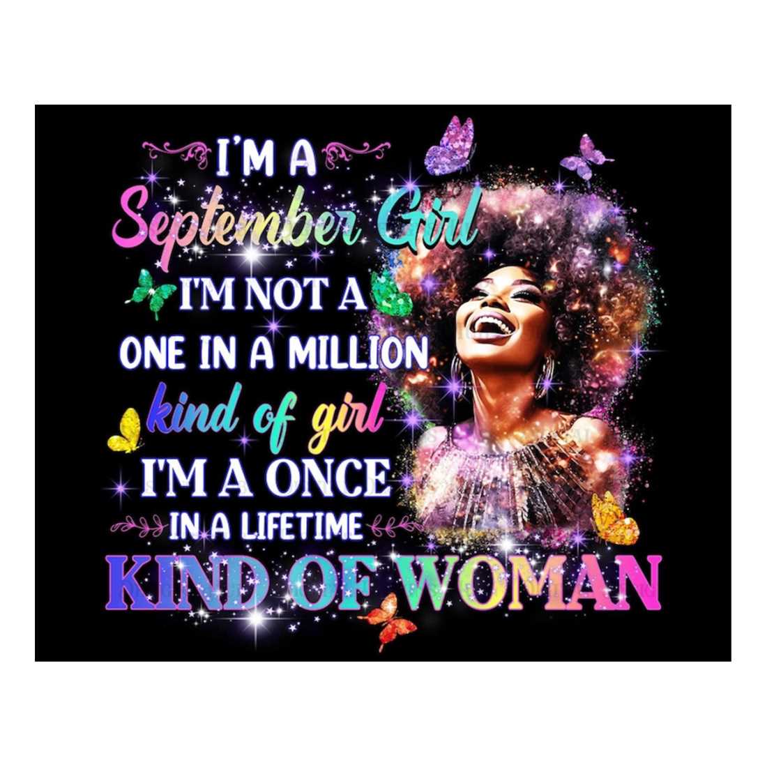 I'm A September Girl Png Digital, Black Women Shirt Sublimat | Inspire ...