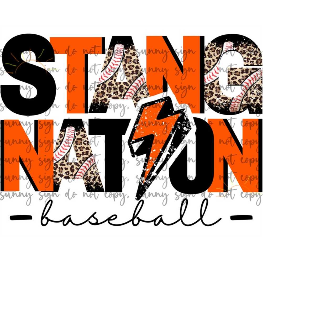 Stang Nation PNG instant download Mustangs Baseball | Inspire Uplift