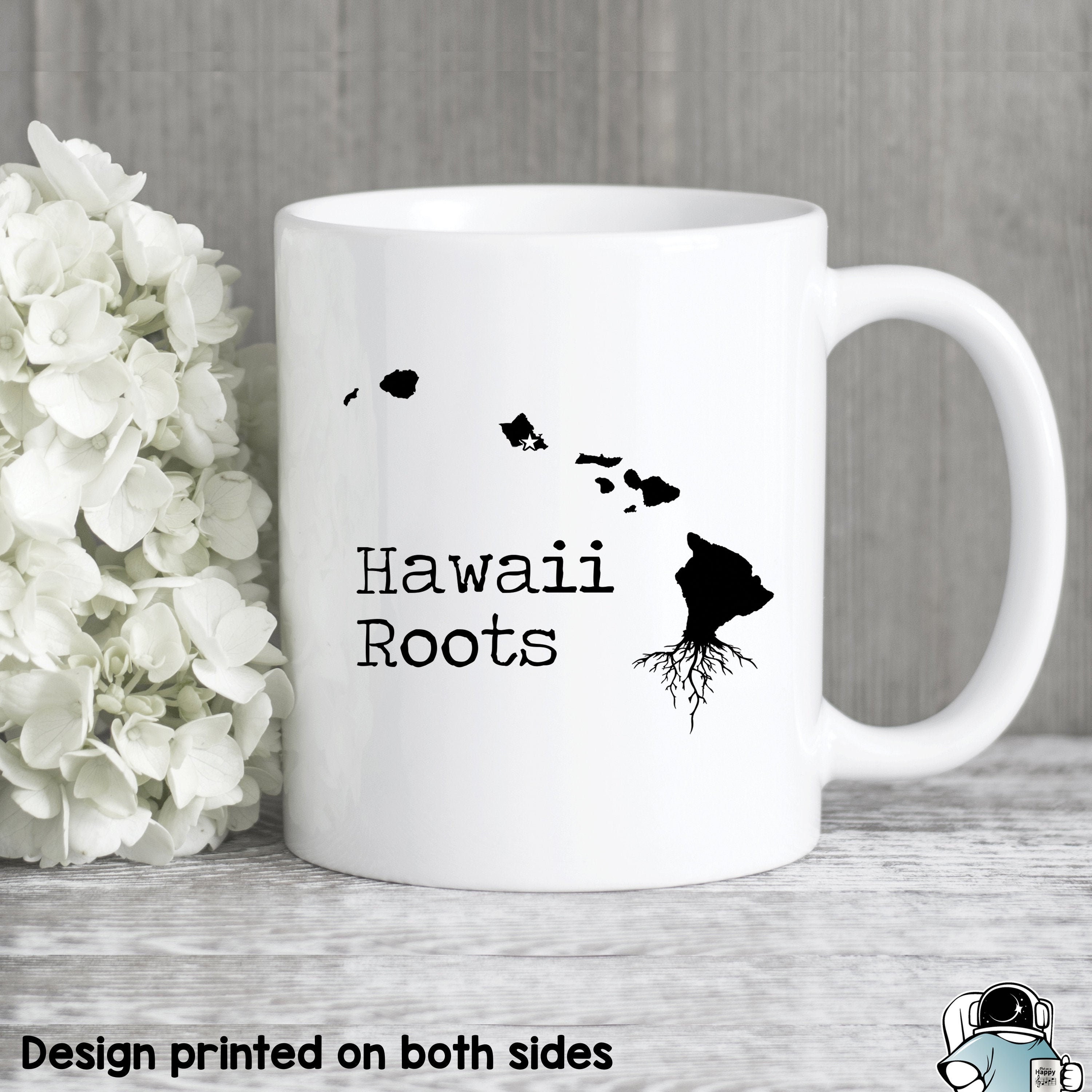 Hawaii Roots Coffee Mug, State Map HI Gift | Inspire Uplift