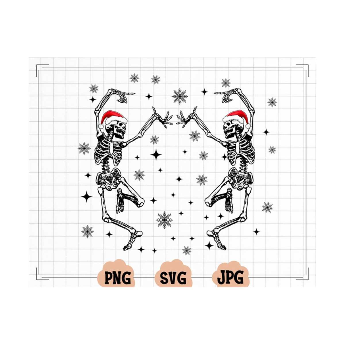 Christmas Skeleton SVG PNG, Skeleton Dancing Svg, Christmas | Inspire ...