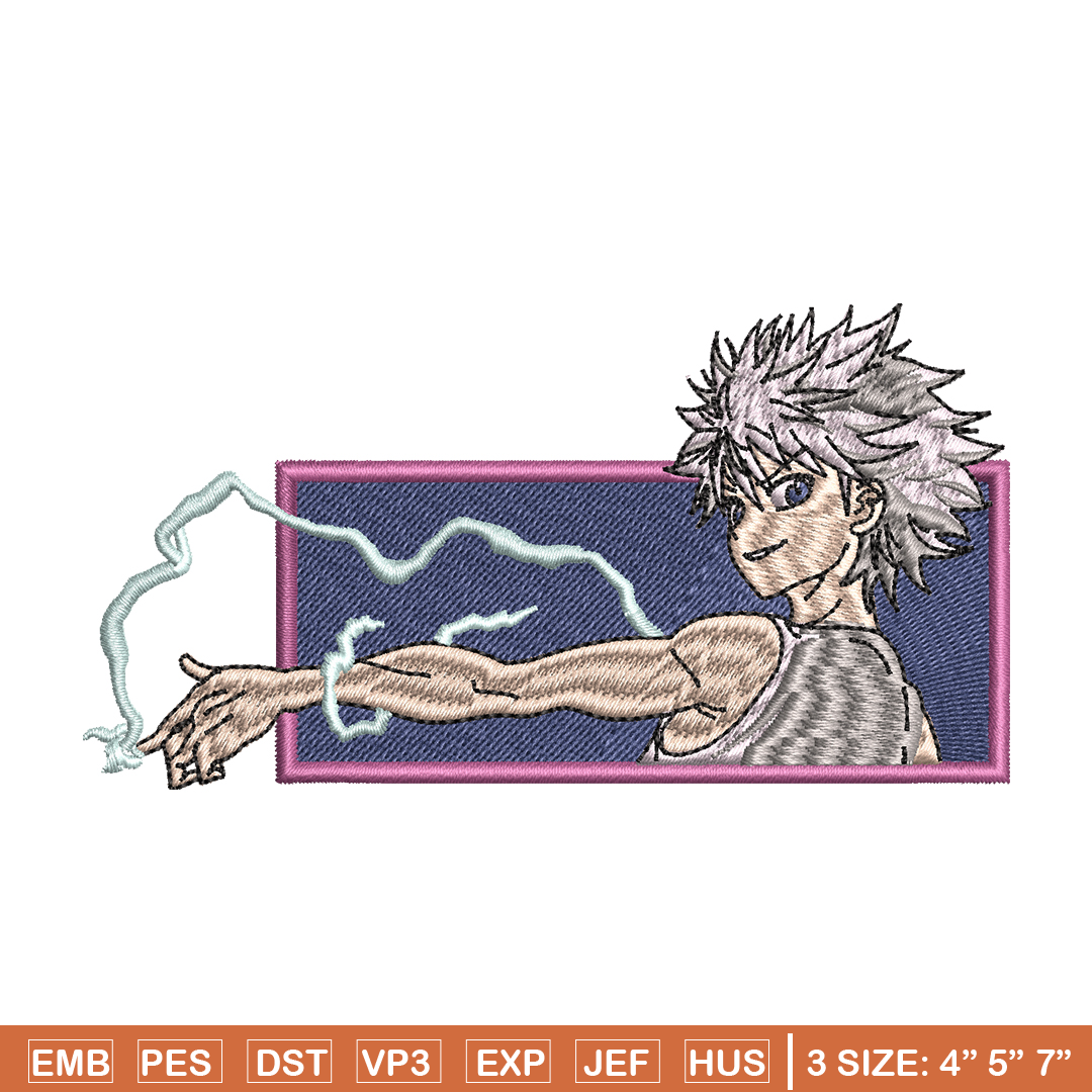 Killua lightning embroidery design, hunter x hunterr embroid | Inspire ...