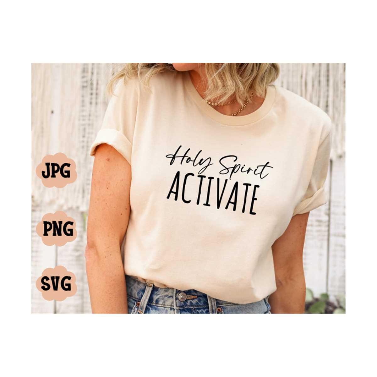 Holy Spirit Activate SVG, Funny Viral Quote Svg, Christmas S | Inspire ...