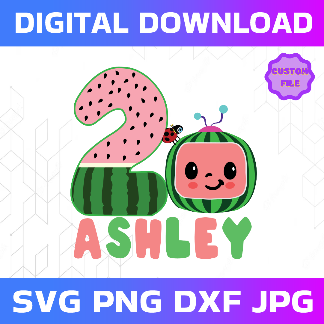 Personalized Coco melon birthday Svg Png, Customized Cocomel | Inspire ...