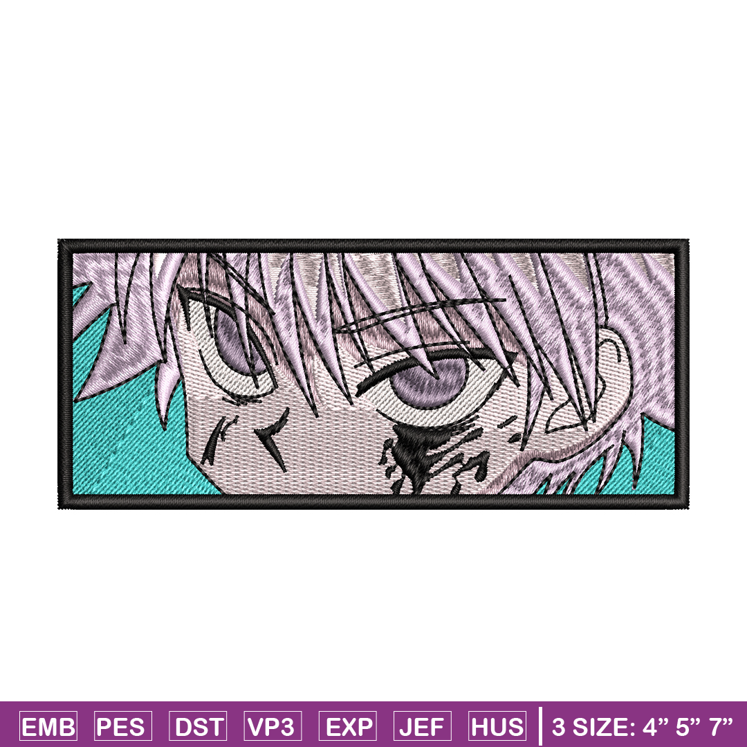 Killua eyes embroidery design, hunter x hunter embroidery, l | Inspire ...