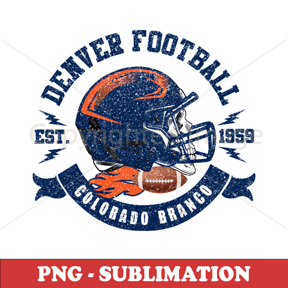 Denver Football Helmet - Vintage Colorado Bronco - Retro Sub | Inspire ...