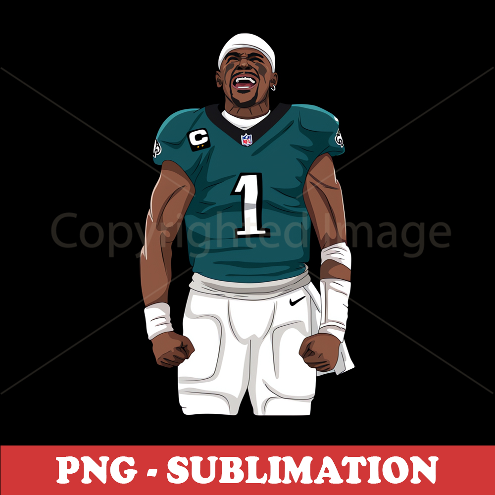 Jalen Hurts Sublimation PNG - High-Quality Quarterback Desig | Inspire Uplift