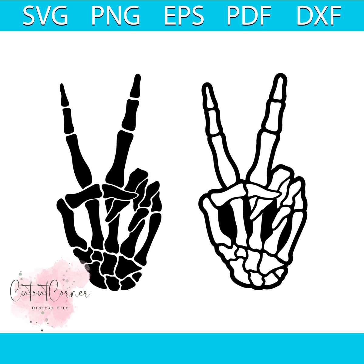 Skeleton Peace Sign SVG, Skeleton Peace Hand Svg, Skeleton P | Inspire ...