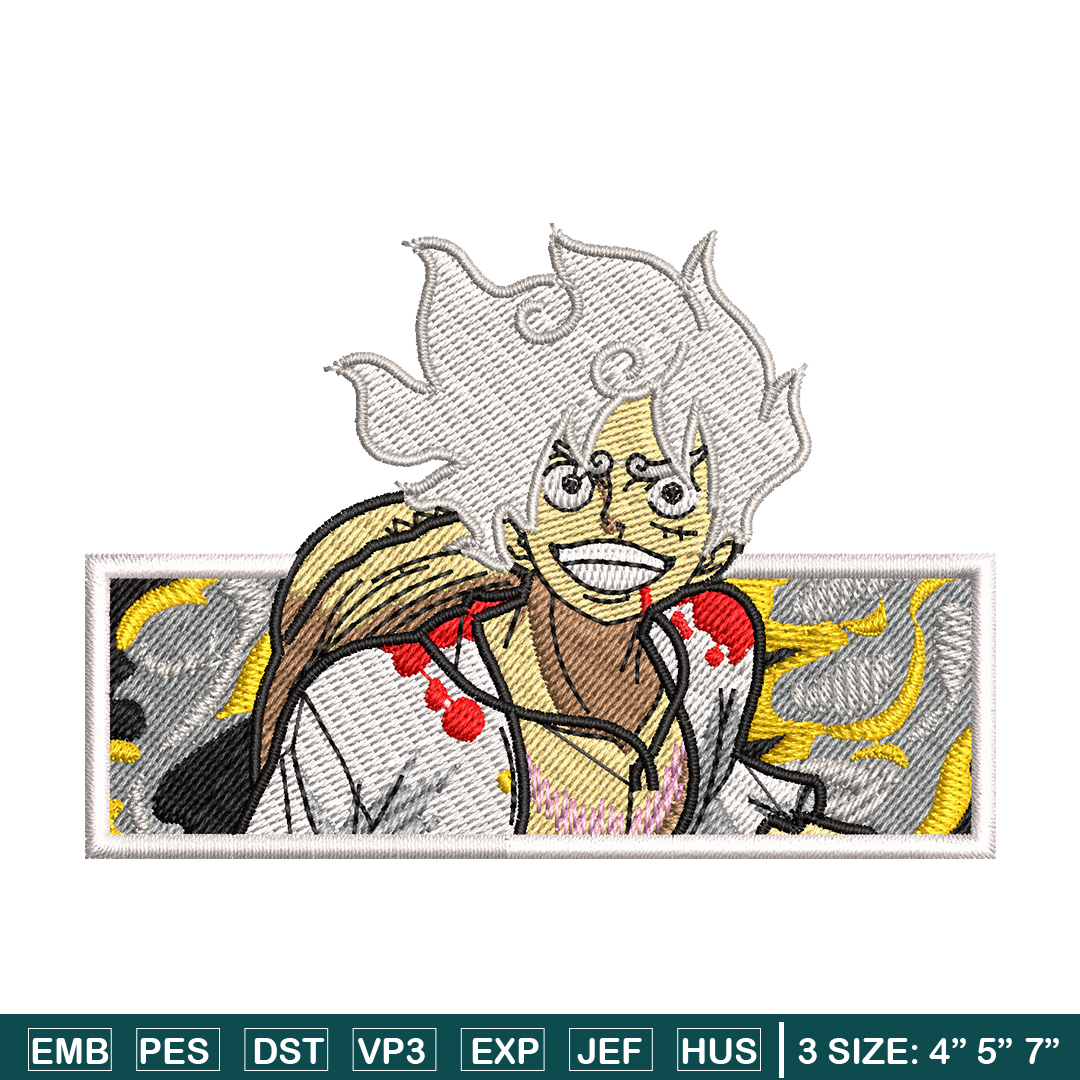 Luffy 5 embroidery design, One piece embroidery, Anime desig | Inspire ...