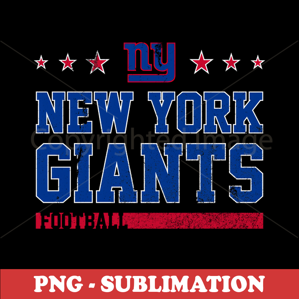NY Giants Football - Sublimation PNG - Glowing Team Pride - Inspire Uplift
