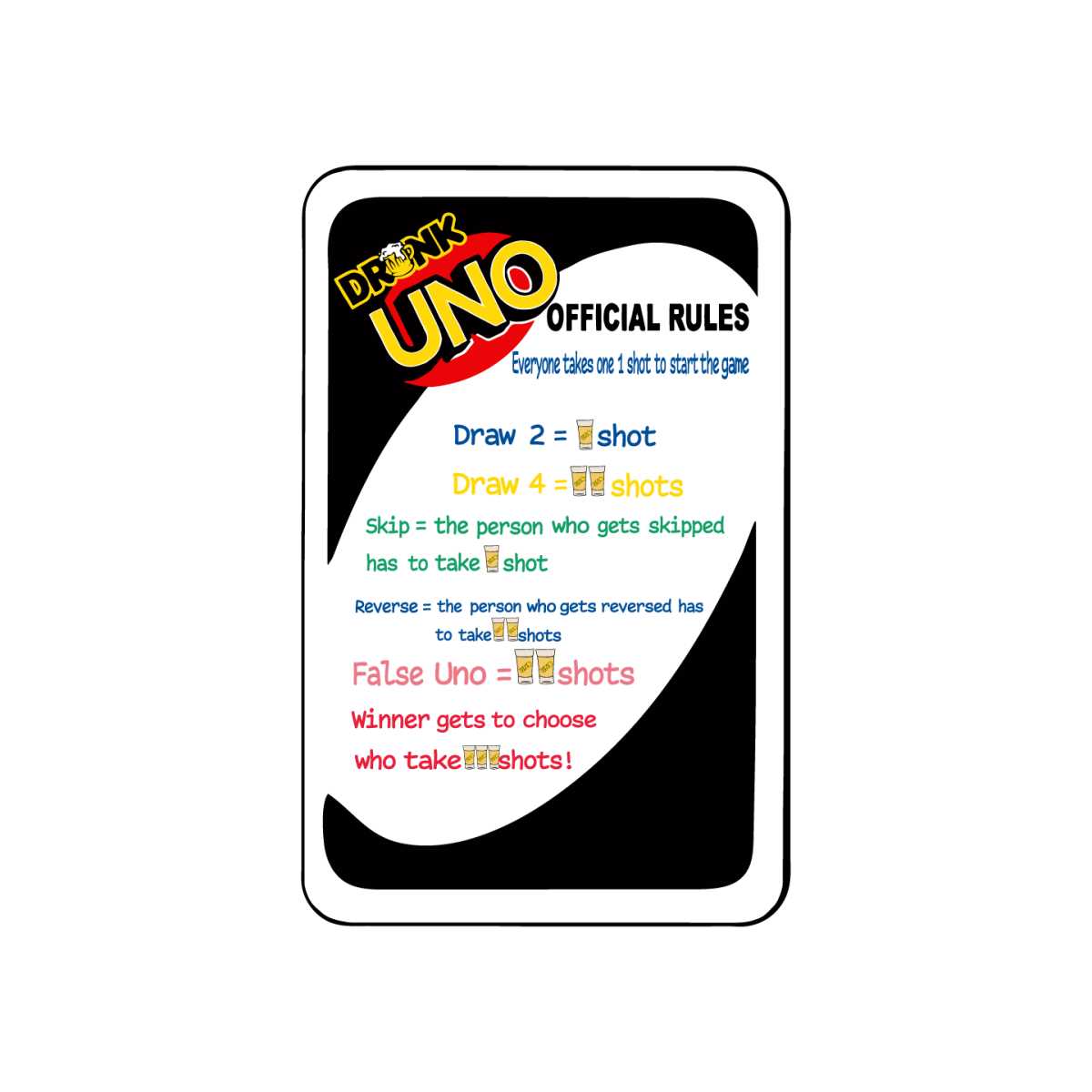 Uno Drinking Game Svg | Inspire Uplift