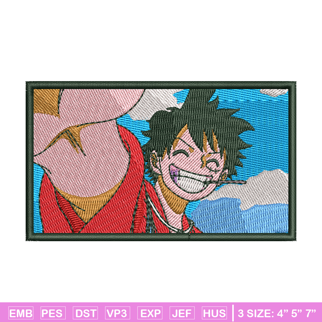 Luffy Smile embroidery design, One Piece embroidery, embroid | Inspire ...