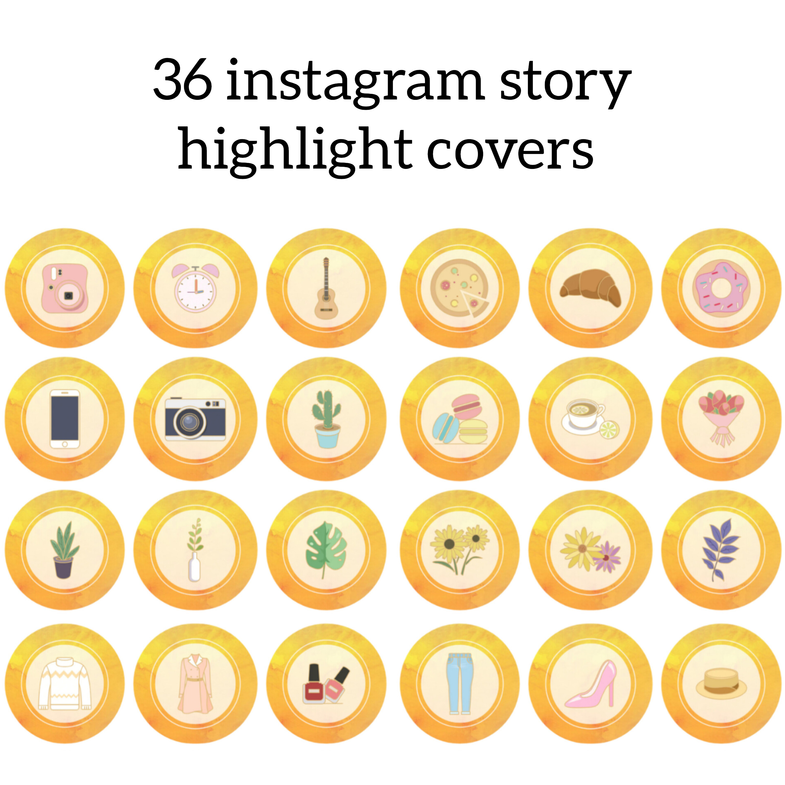 36 Lifestyle Yellow Instagram Highlight Icons. Colors Instag | Inspire ...