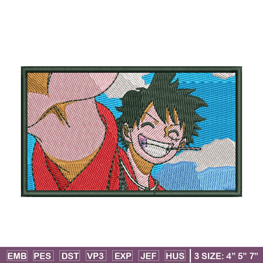 Luffy Smile embroidery design, One Piece embroidery, embroid | Inspire ...
