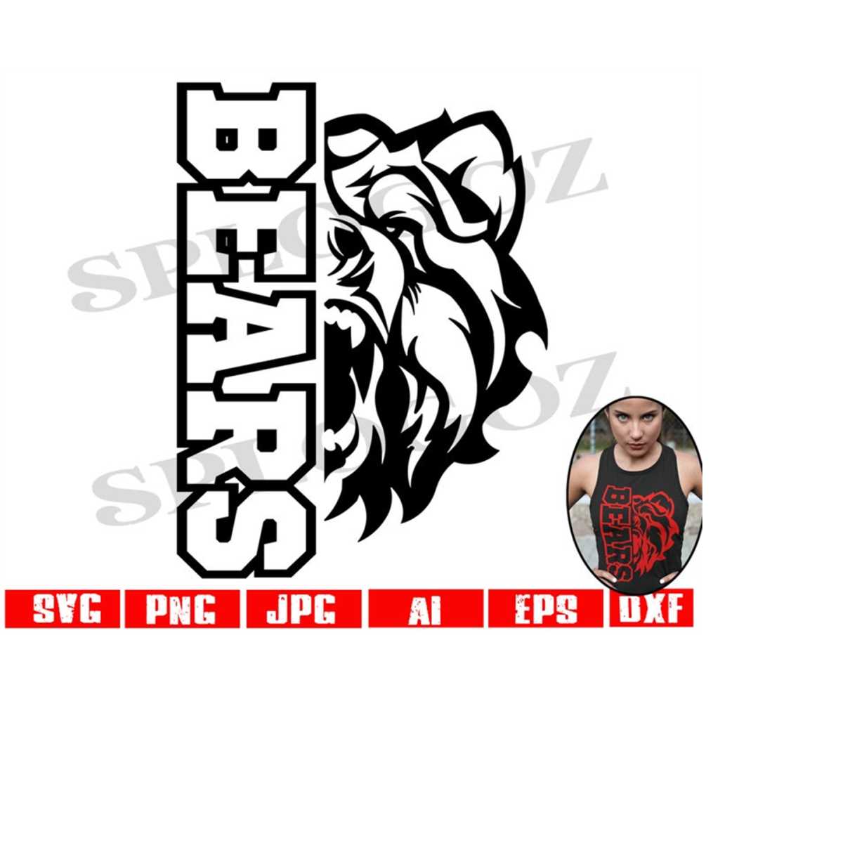 Bears svg, Bear svg, Bear svg silhouette, sports svg, sports | Inspire ...