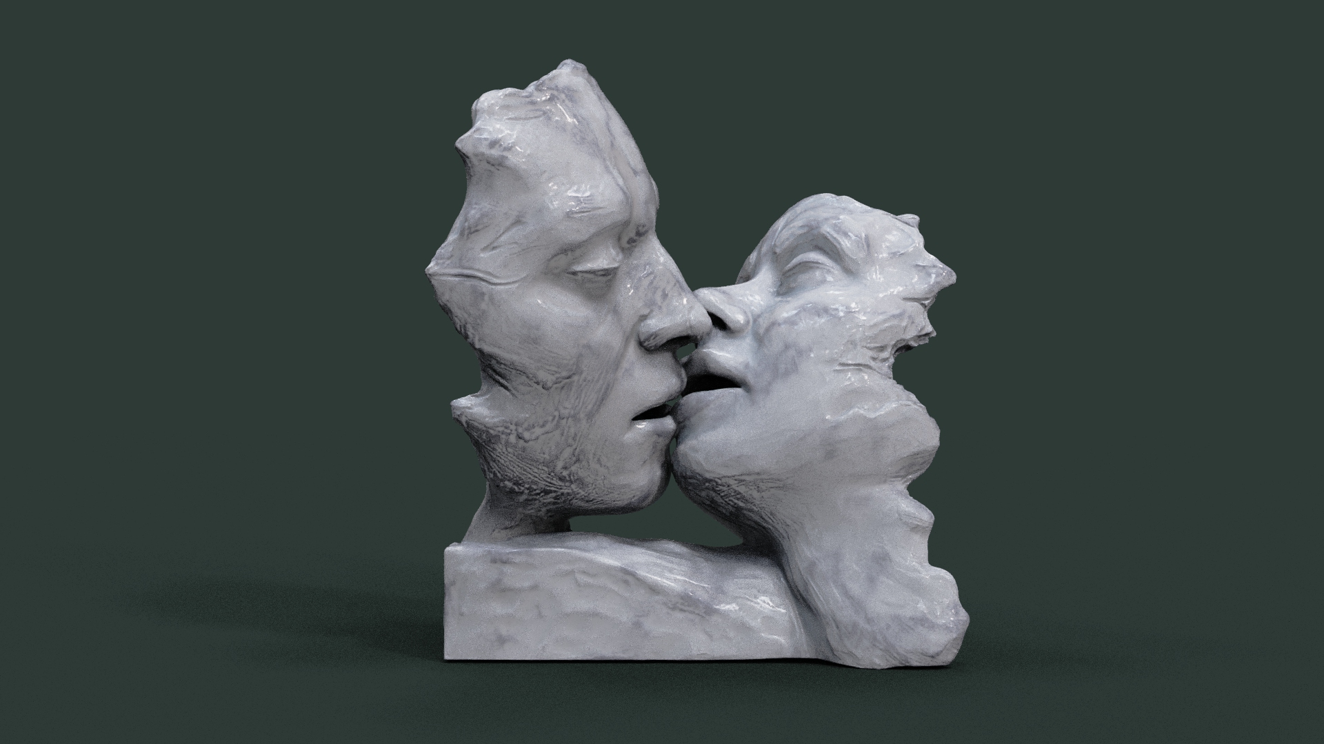 Kissing couple statue 3D STL Model for CNC Router or 3D Prin | Inspire ...