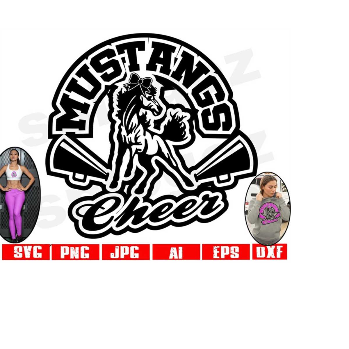 Mustang cheer svg mascot svg Mustang cheer png file design l | Inspire ...