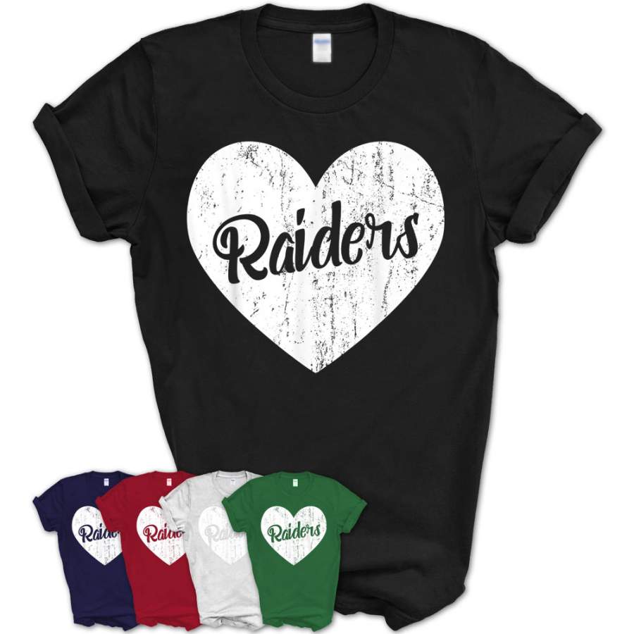 Raiders School Sports Fan Team Spirit Mascot Cute Heart Gift | Inspire ...