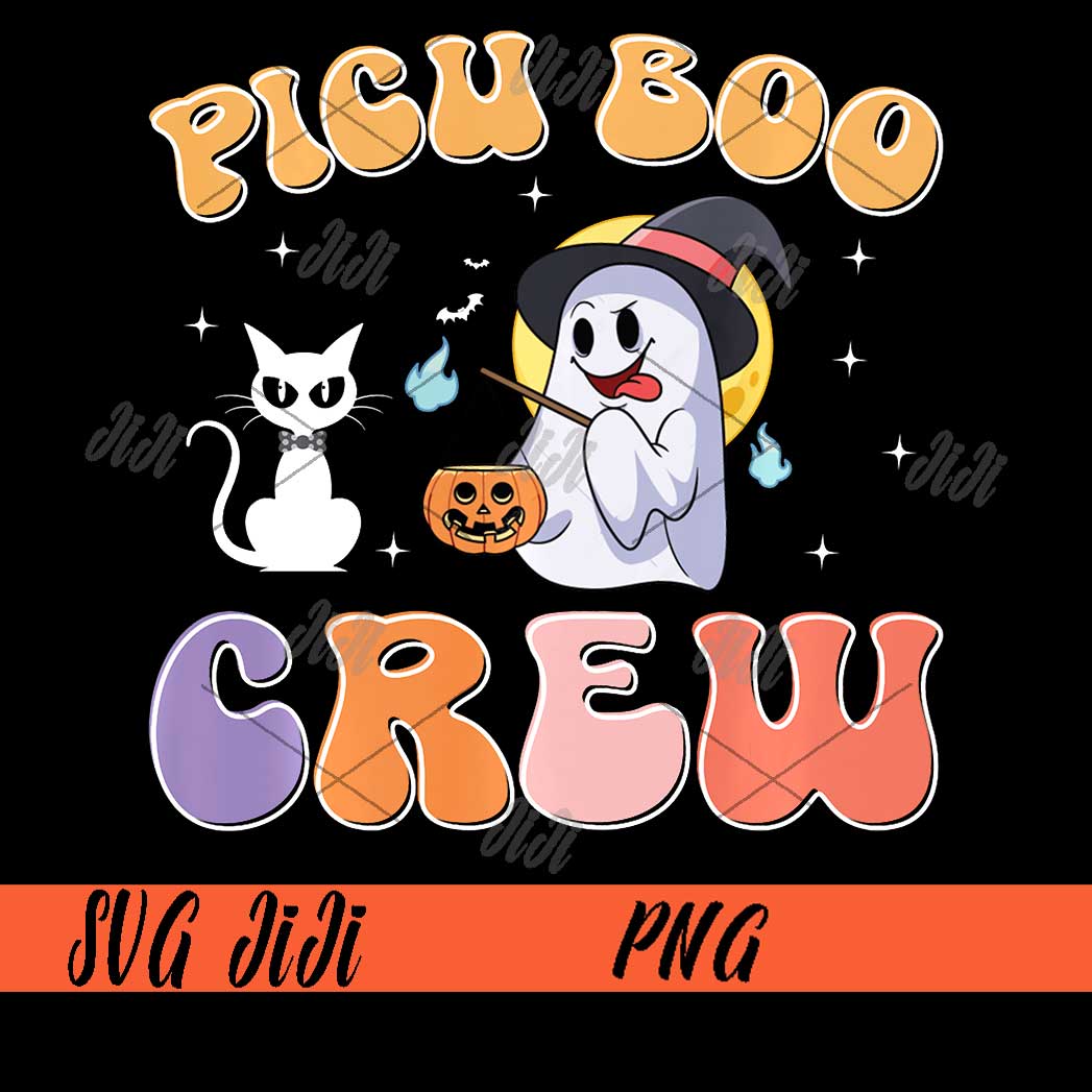Retro PICU Boo Crew PNG, Ghost Pumpkin PNG, Halloween Nursin - Inspire ...
