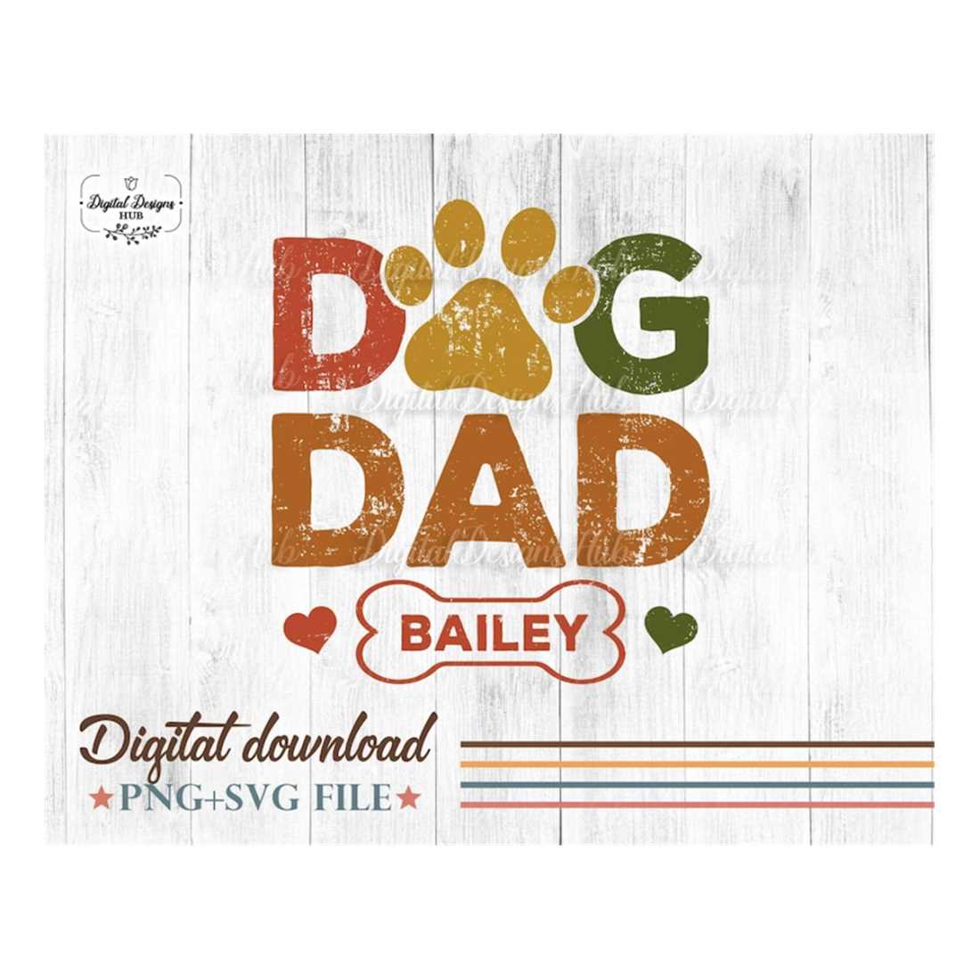 Dog Dad With Names Father's Day Svg, Dog Dad Svg File For Cr | Inspire ...