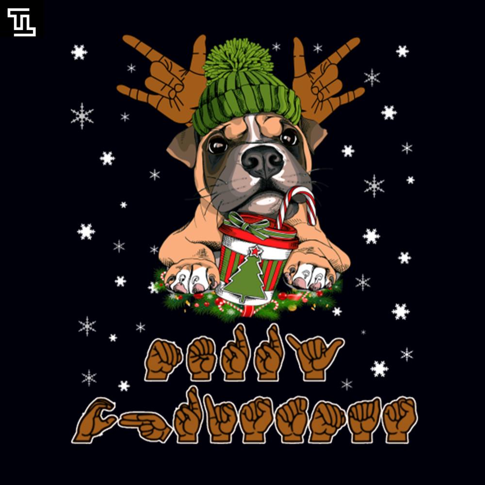BOXER ASL Sign Language Deaf Christmas, Christmas PNG Downlo - Inspire ...