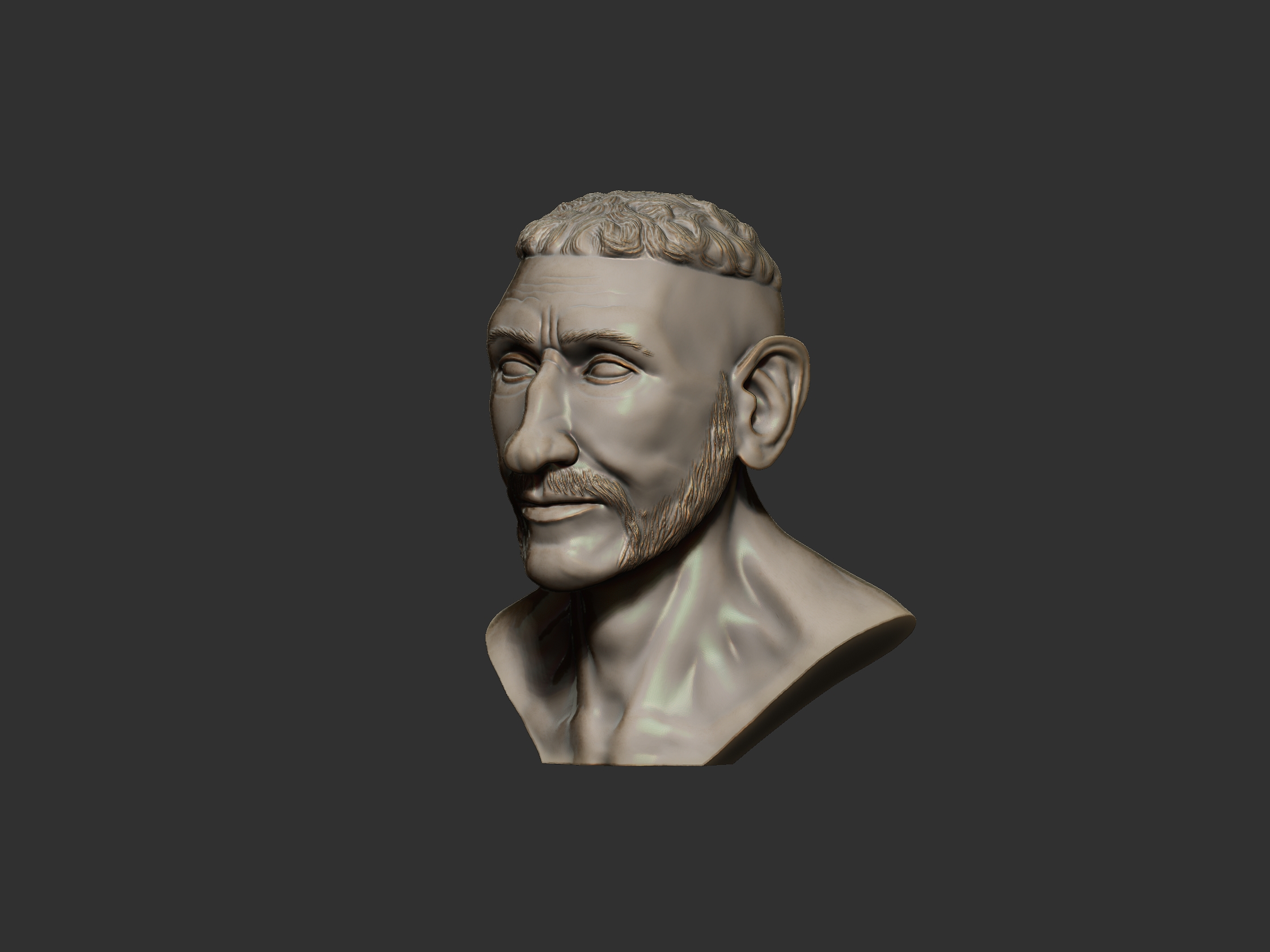 Male Head Statue 3D STL Model for CNC Router or 3D Printing - Inspire ...