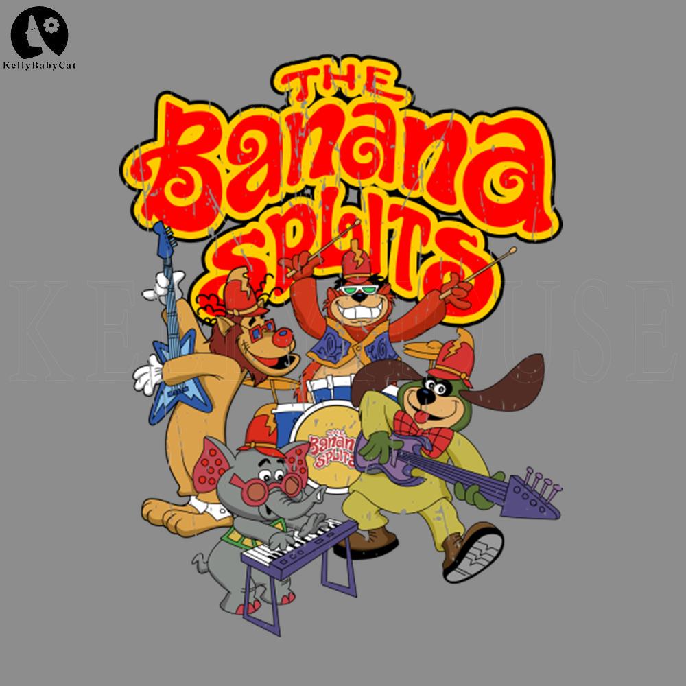 distressed vintage the banana splits, Cartoon PNG - Inspire Uplift