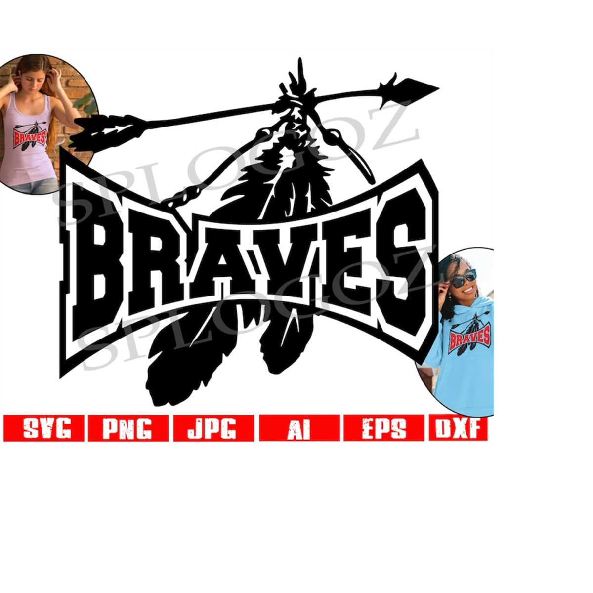 Braves svg, Brave svg, Braves png, Braves mascot png, school | Inspire ...