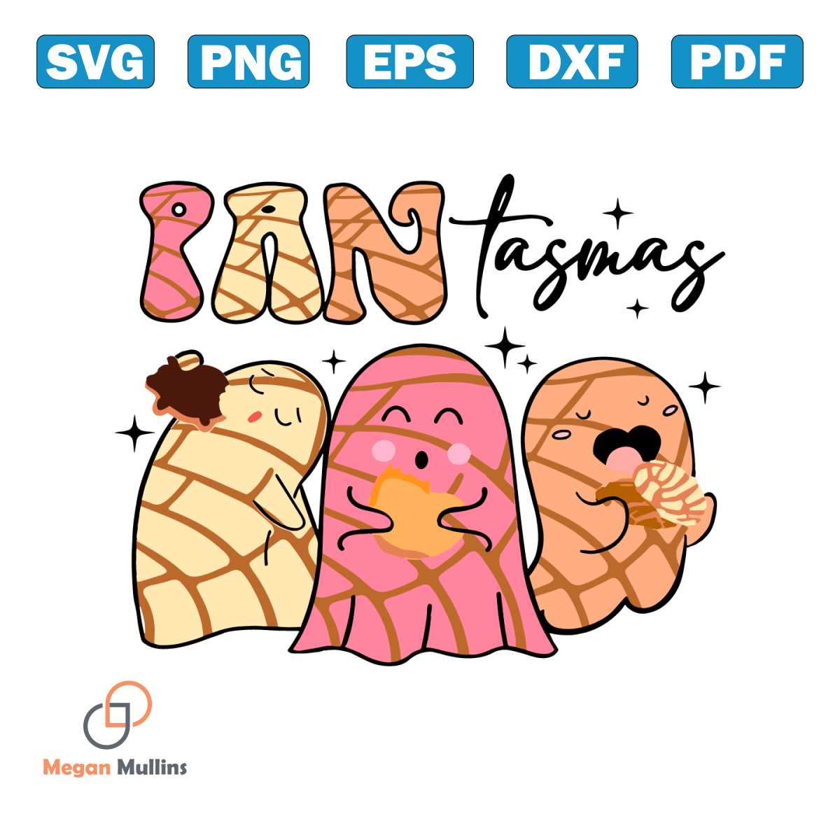 Pantasmas Ghost Spooky Conchas SVG Graphic Design File | Inspire Uplift