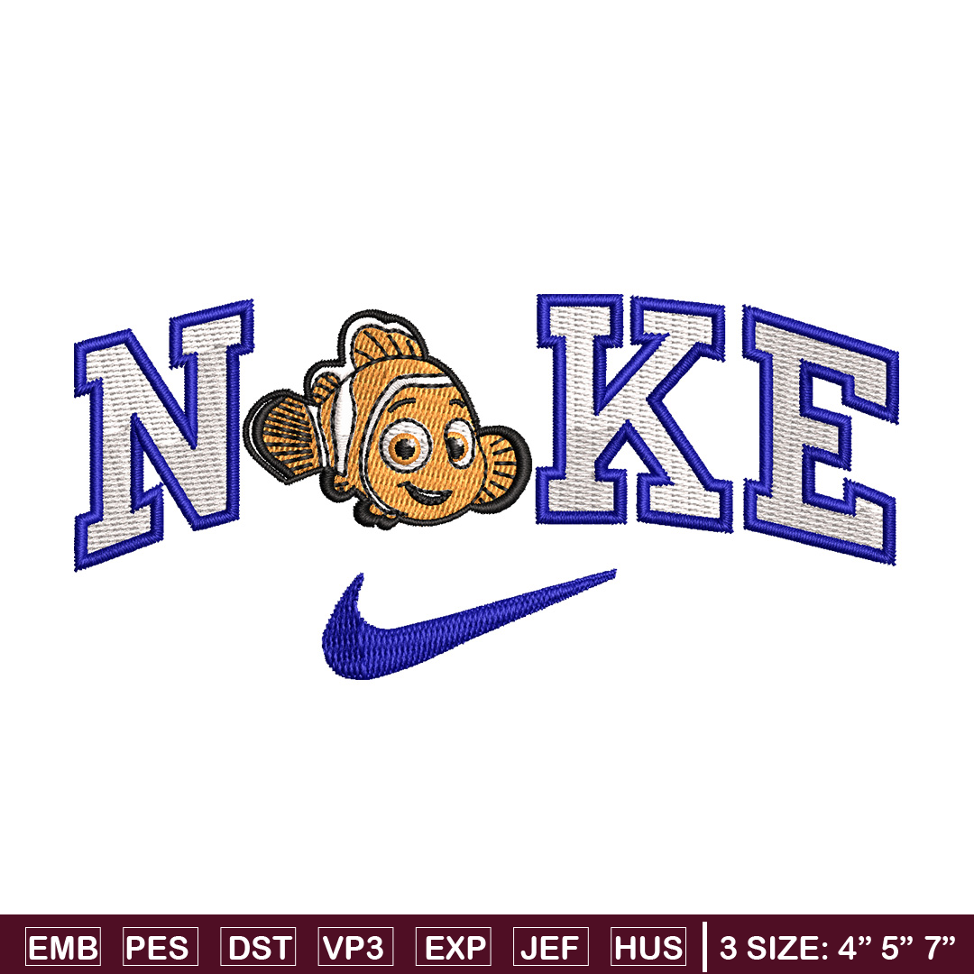 Nike fish cartoon embroidery design, Cartoon embroidery, Nik | Inspire ...