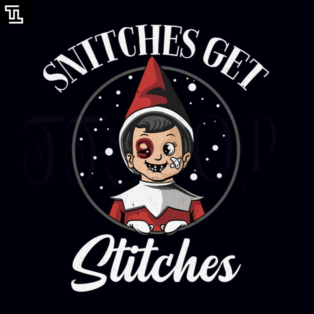 Snitches get Stitches Elf Christmas PNG, Christmas PNG Downl | Inspire ...