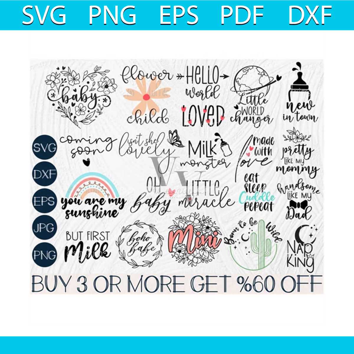 Baby SVG Bundle, Baby Shower SVG, Newborn SVG, Funny Baby Sv | Inspire ...