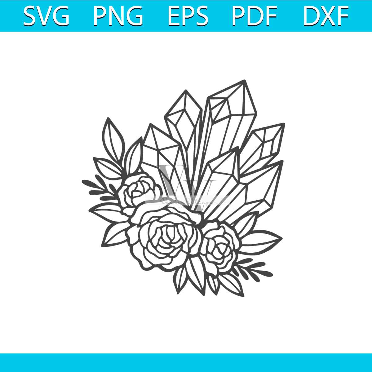 Crystals SVG Files, Crystal Cut File, Crystal Flowers SVG Fi | Inspire ...