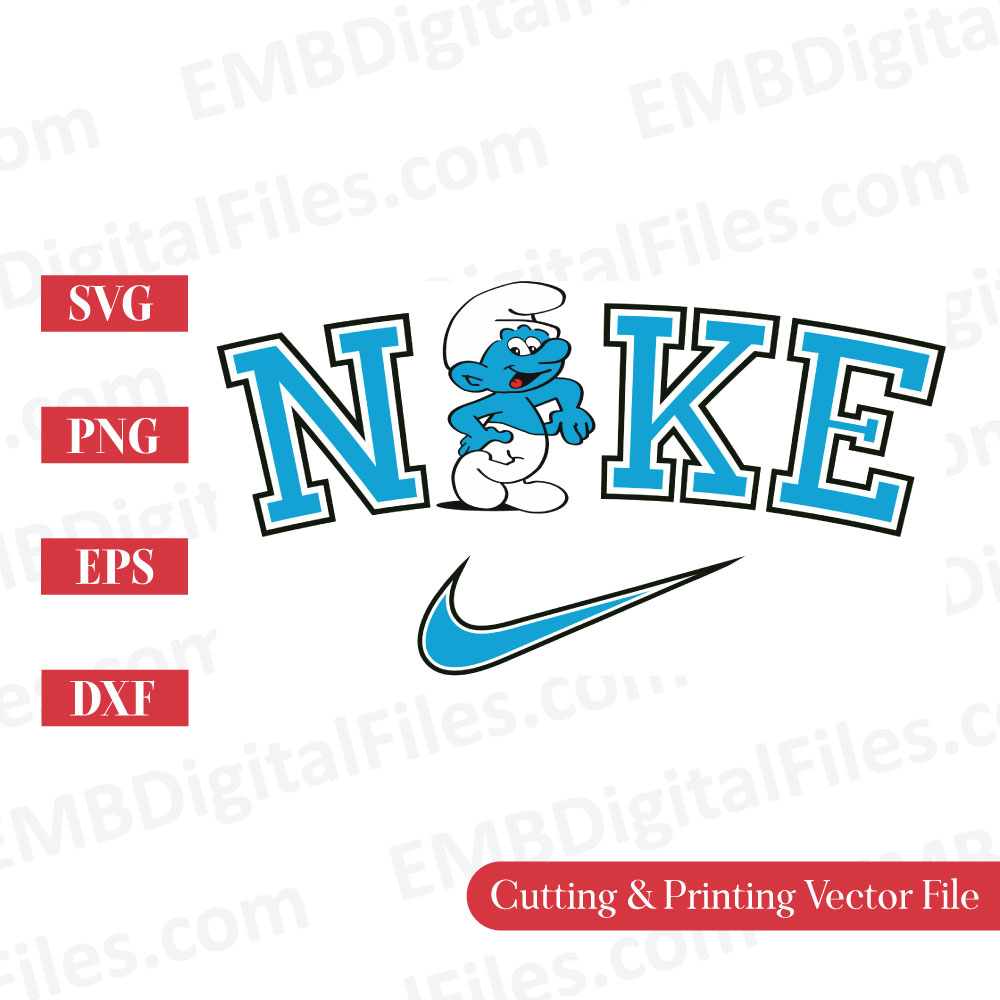 Nike Swoosh JJokey Smurf Disney cartoon character SVG for Cr | Inspire ...