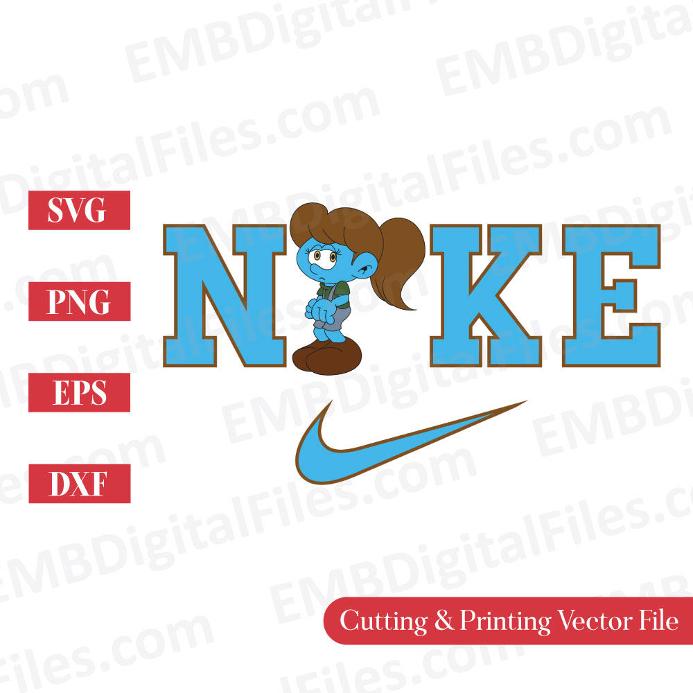 Nike Swoosh Sassette Smurf cartoon character SVG for Cricut | Inspire ...