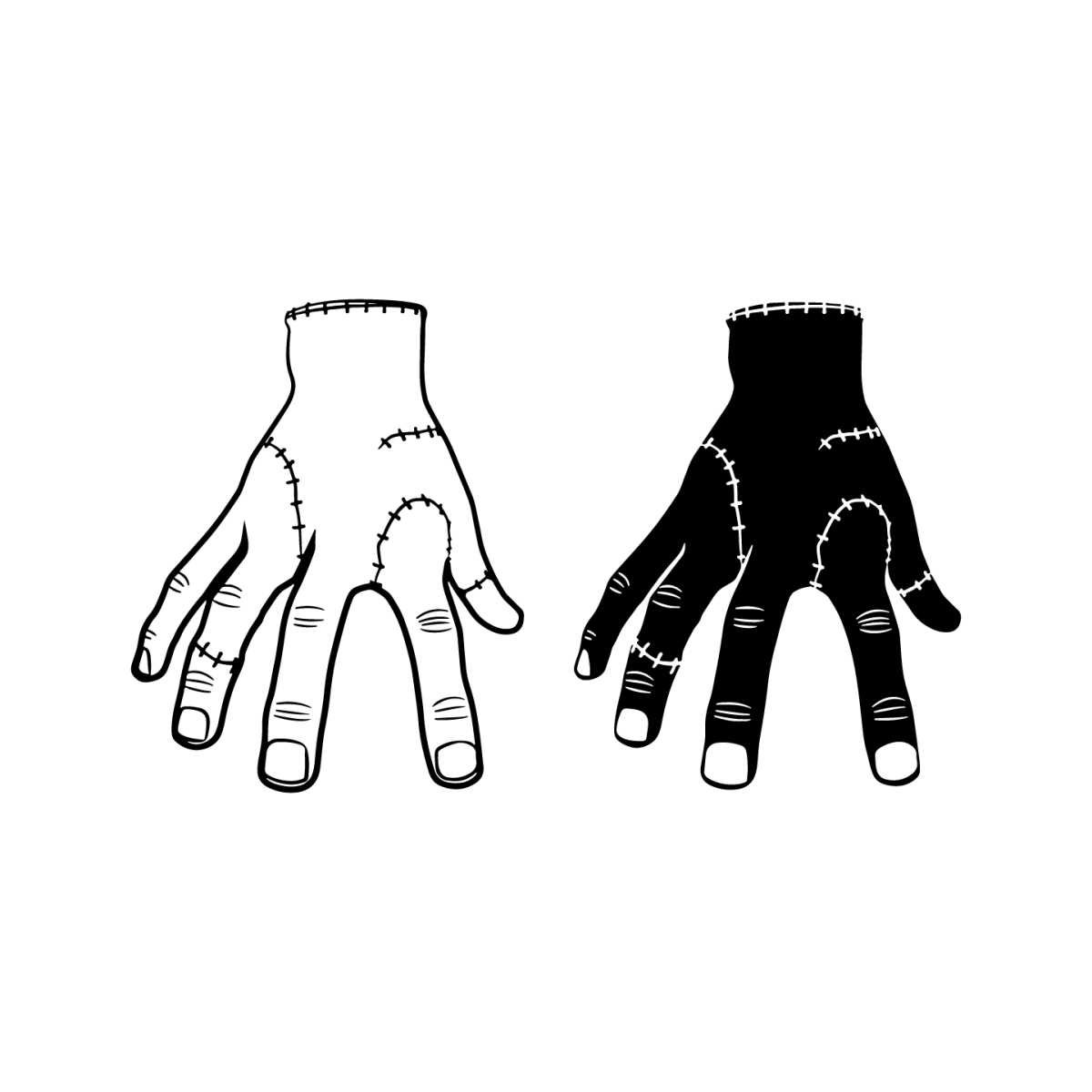 Thing Hand Wednesday Addams | Layered SVG Clipart Images Dig | Inspire ...