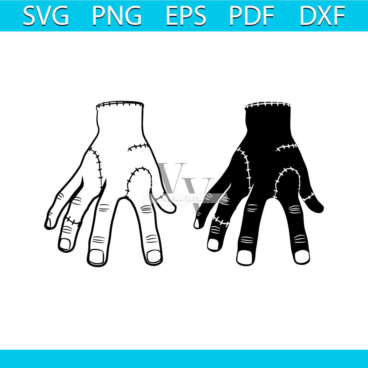 Thing Hand Wednesday Addams | Layered SVG Clipart Images Dig | Inspire ...