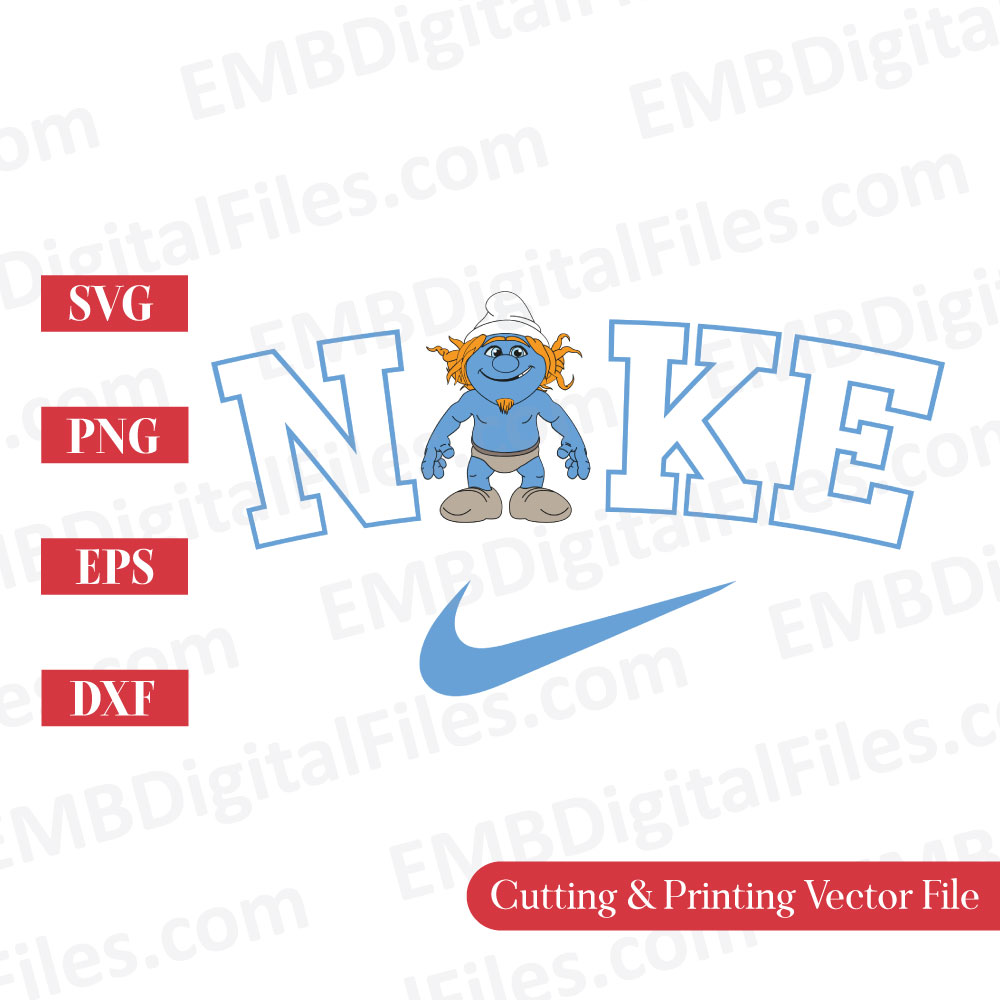 Nike Swoosh Smurf Hackus cartoon character SVG for Cricut | Inspire Uplift