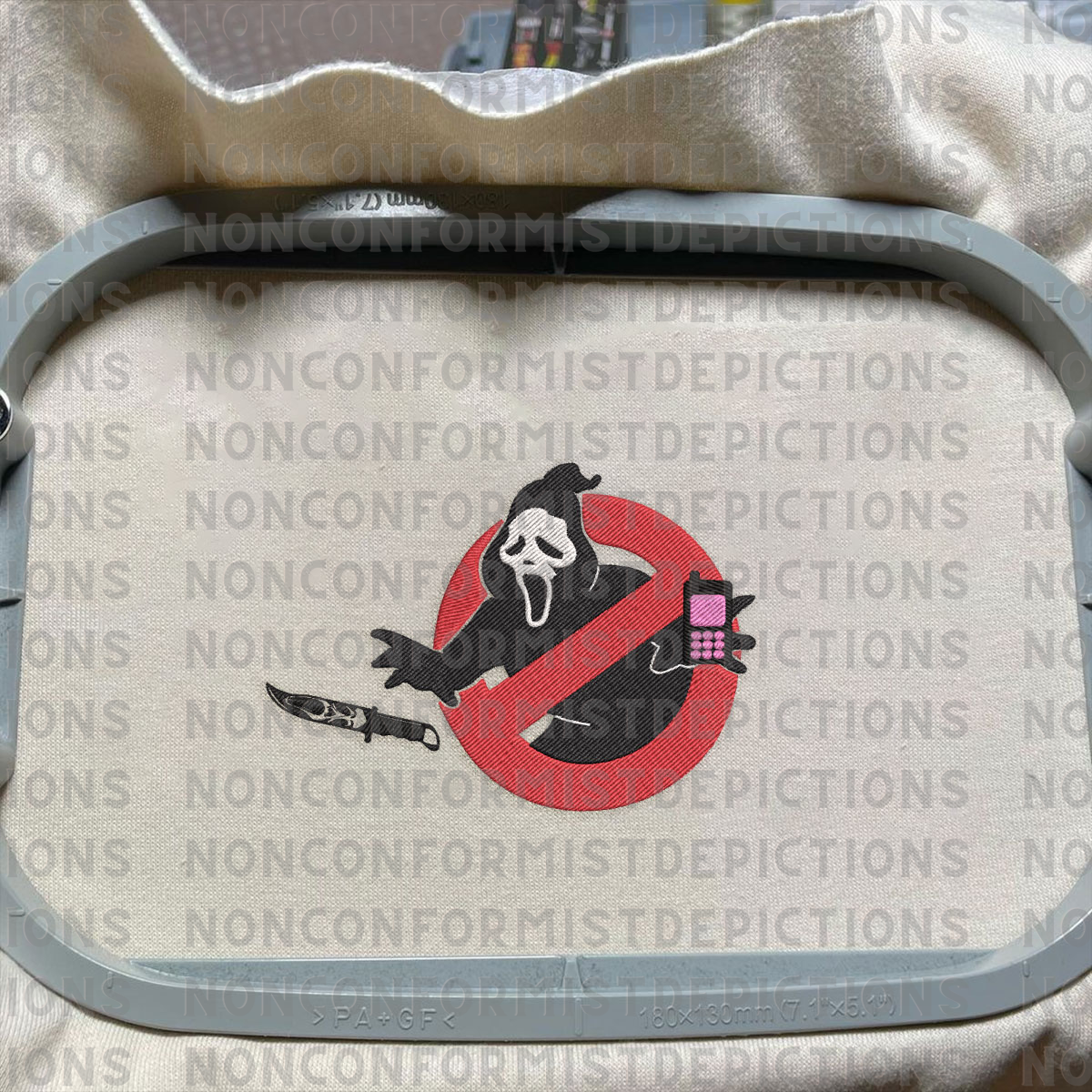 Scary Halloween Embroidery Design, Face Ghost Character Hall | Inspire ...