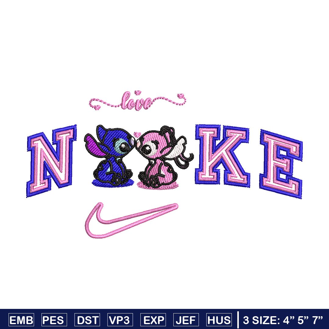 Nike stitch couple embroidery design, Stitch embroidery, Nik | Inspire ...