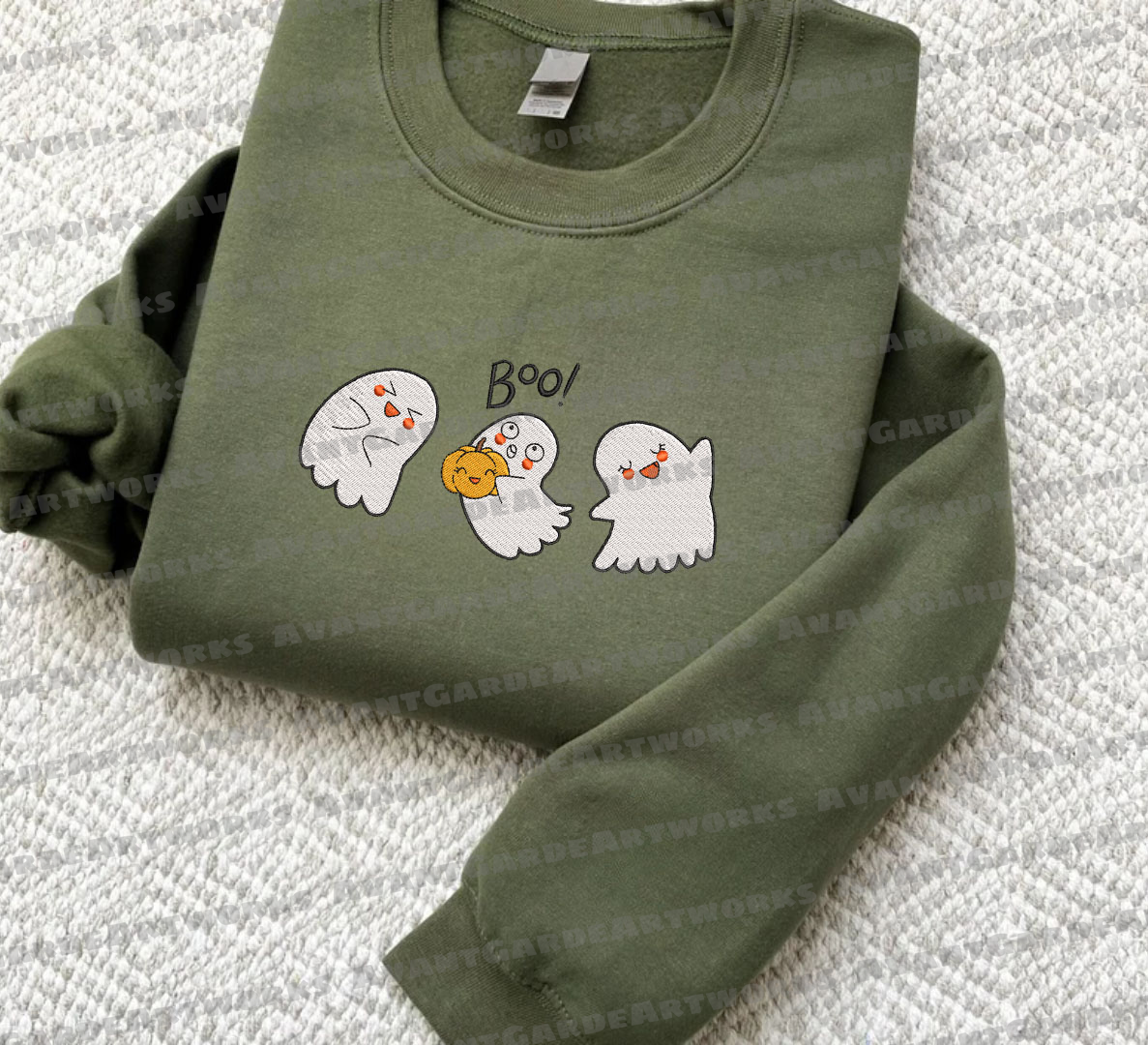 Baby Ghost Boo Embroidery Machine Design, Cute Spooky Embroi - Inspire ...