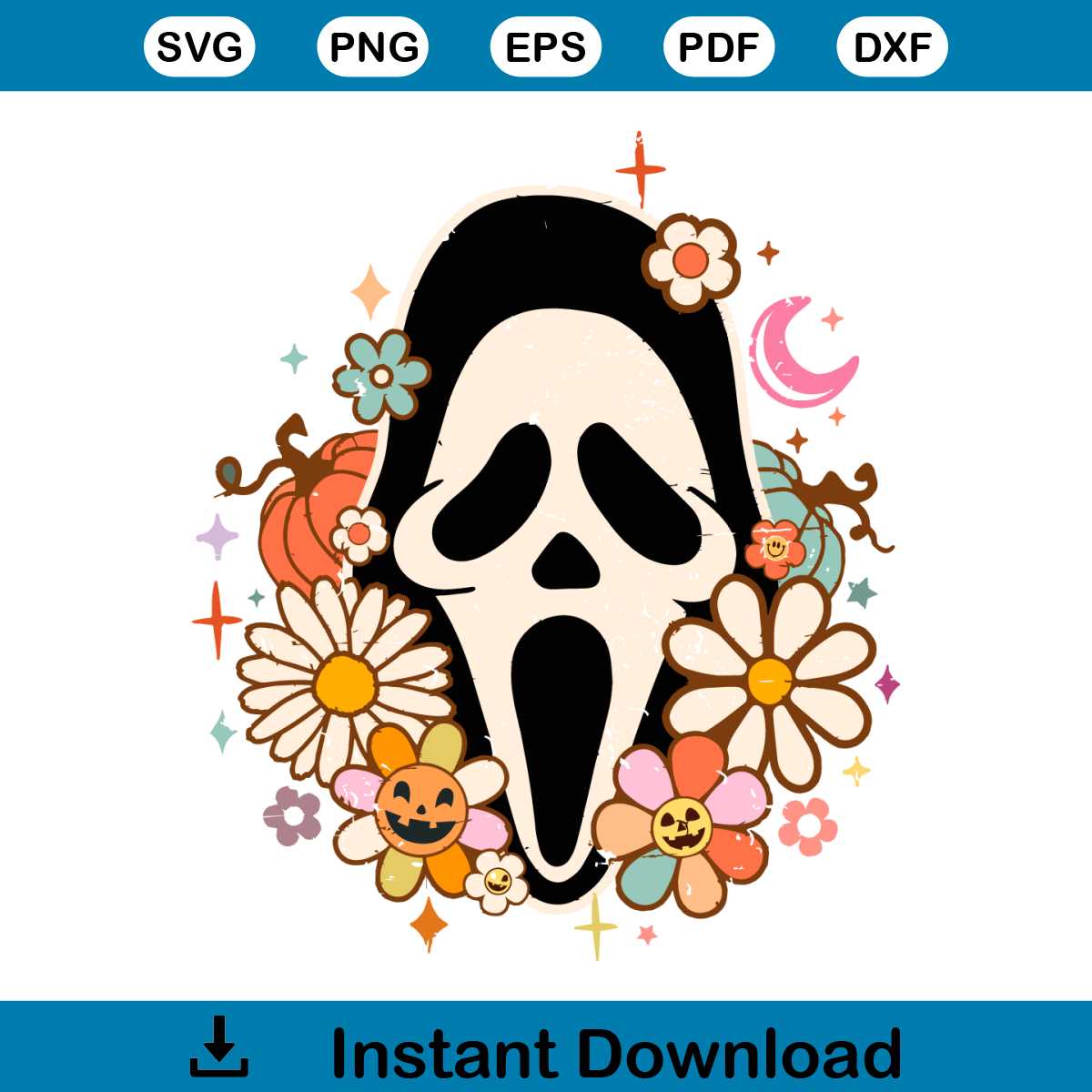 Horror Halloween Scream Movie Ghostface SVG File For Cricut | Inspire ...